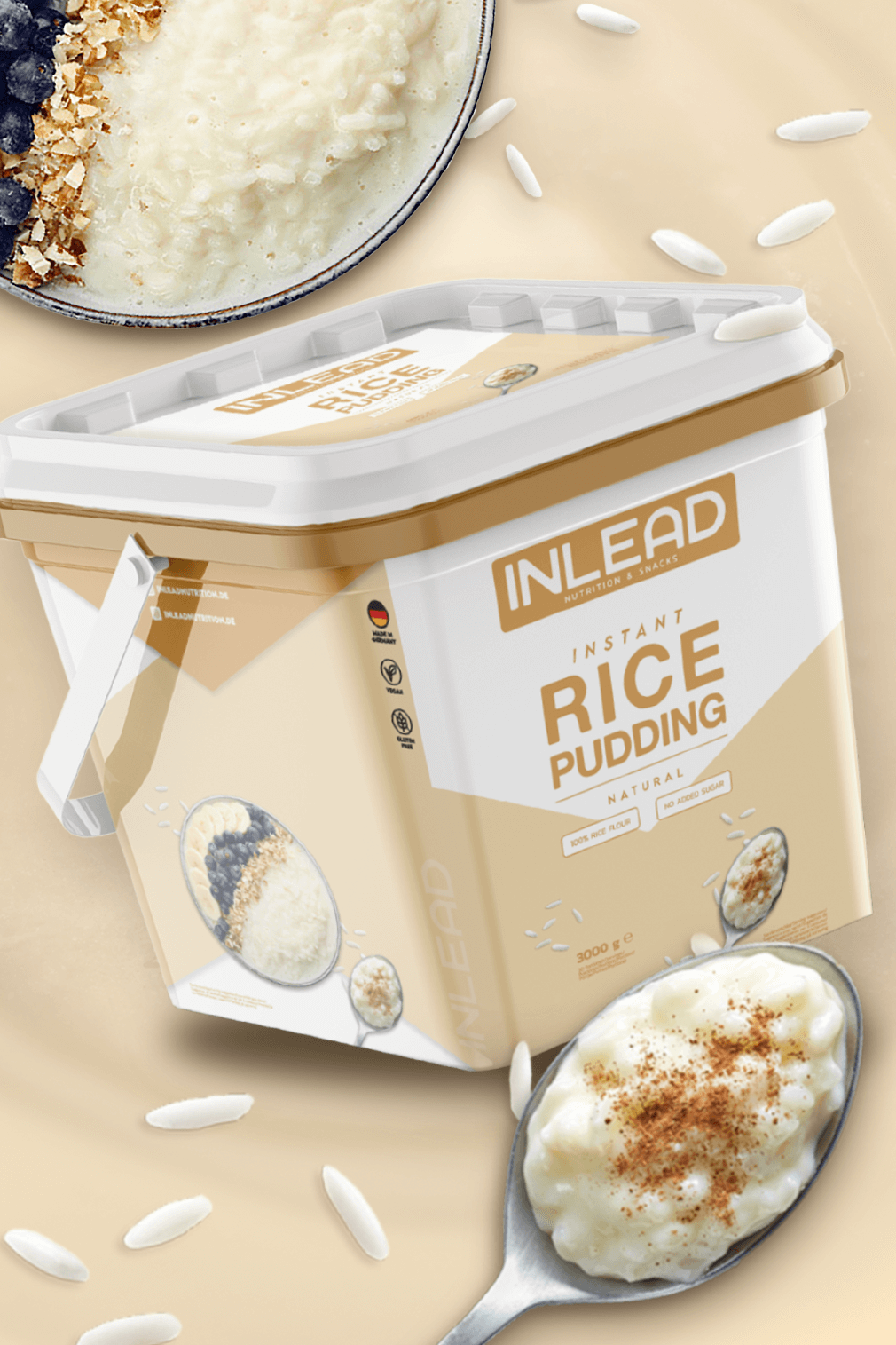 Inlead Instant Rice Pudding 3000g | Natural Schnelle Energiequelle, 27,90