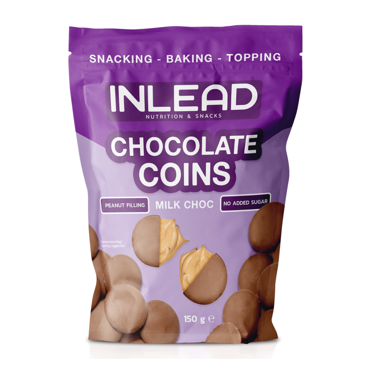 Inlead Chocolate Coins Milk Choc | Vegane Schokolade ohne Zucker, 0,99