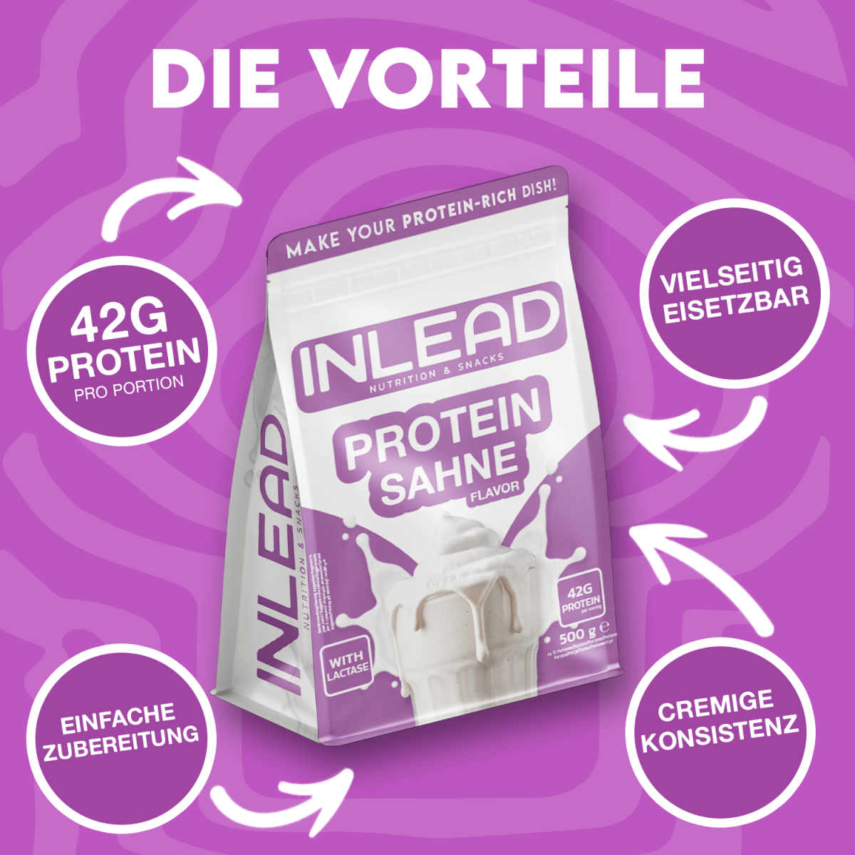 Inlead Protein Sahne 500g, 19,96